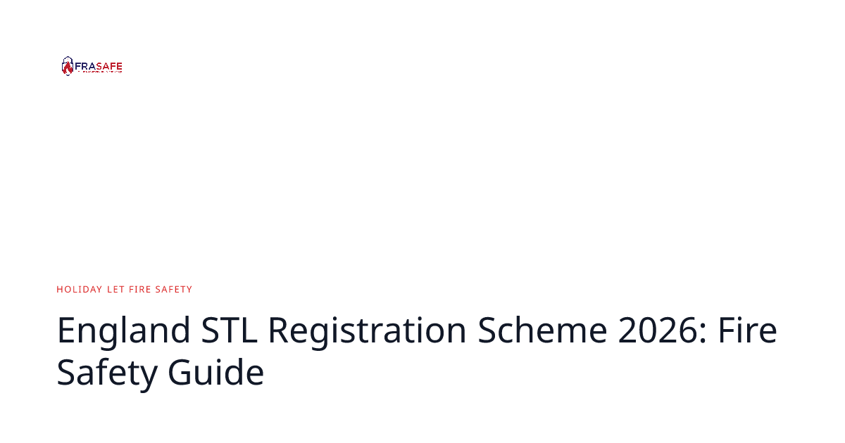 England STL Registration Scheme 2026: Fire Safety Guide